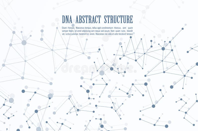 DNA Abstract Geometric Background, Layout in A4 Set Technology Brochure ...