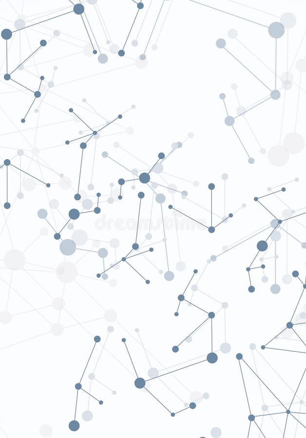 DNA Abstract Geometric Background, Layout in A4 Set Technology Brochure ...