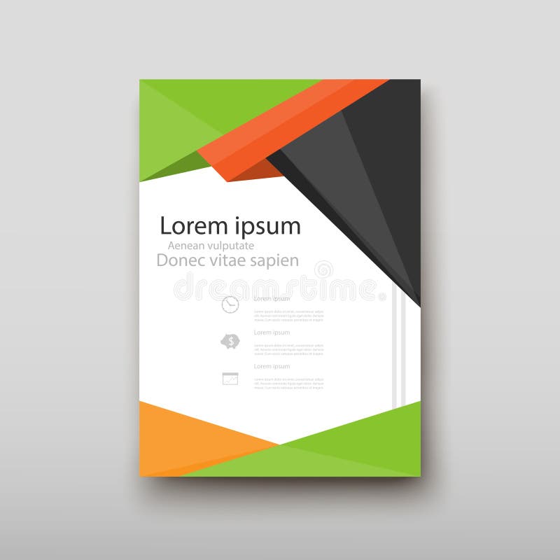 Leaflet Cover Presentation Abstract Geometric Background, Layout in A4 ...