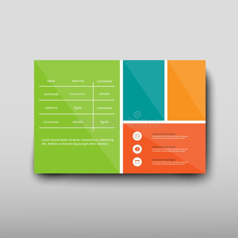 Leaflet Cover Presentation Abstract Geometric Background, Layout in A4 ...