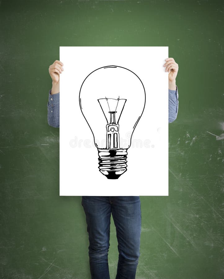 Drawing bulb stock image. Image of manager, concept, business - 33873297