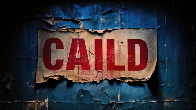 Poster cancelled blue stock illustration. Illustration of information ...