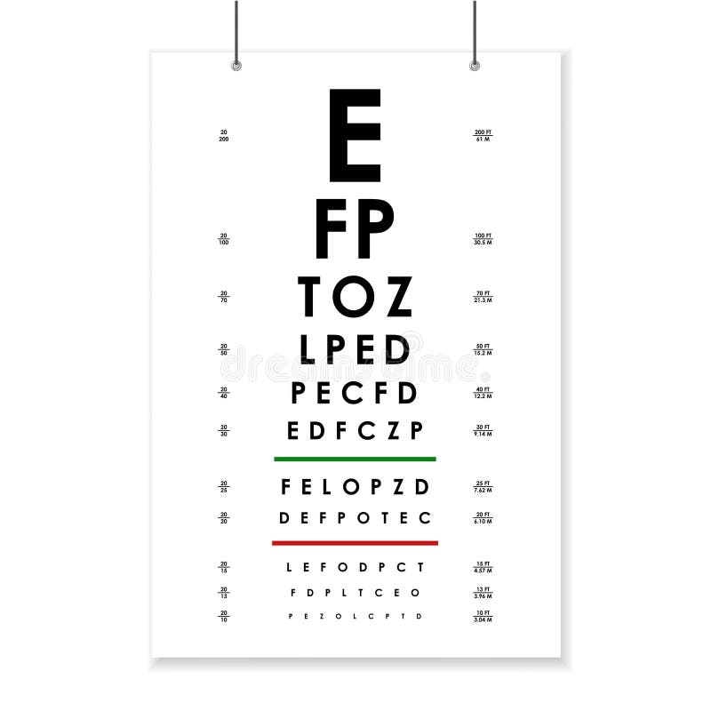 Poster Card of Vision Testing for Ophthalmic. Vector Stock Vector ...