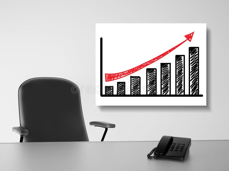 Poster with chart stock illustration. Illustration of office - 35283963