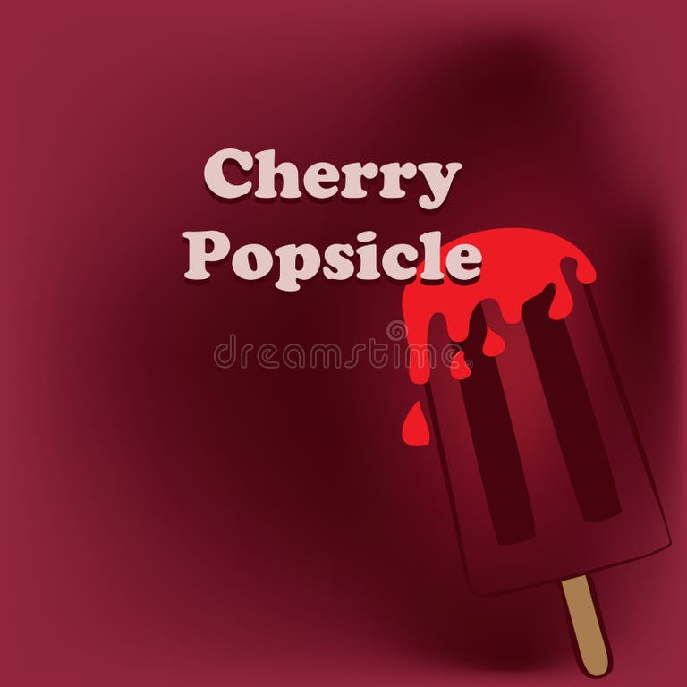 Poster for Cherry Popsicle stock vector. Illustration of cooling ...