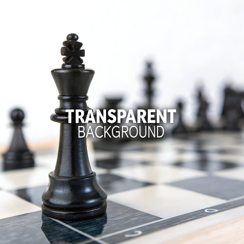Poster for a Chess Game with Chess Piece and "Transparent Background ...