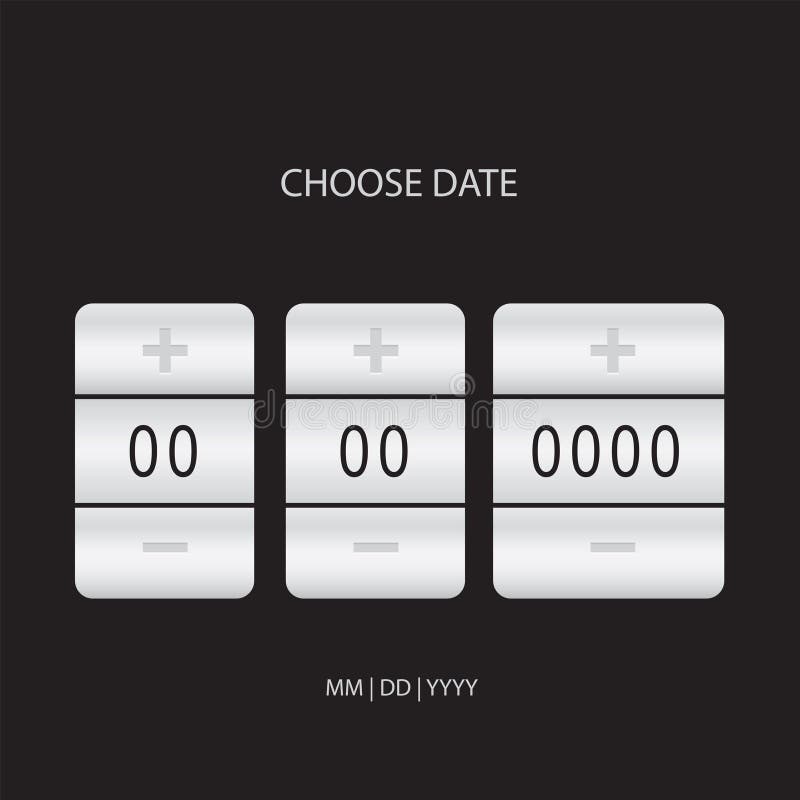 Poster Choose a date stock vector. Illustration of month - 211310144