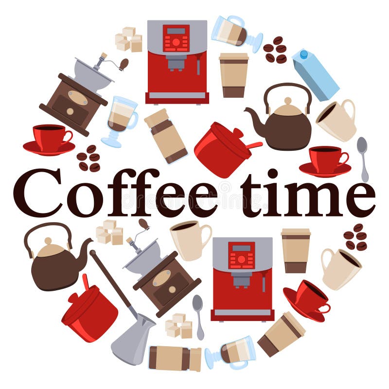 Poster Coffee Time stock vector. Illustration of drink - 64583577