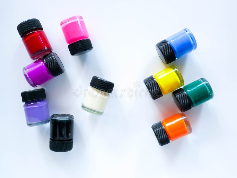 Poster Color Bottle on White Background Stock Photo - Image of abstract ...