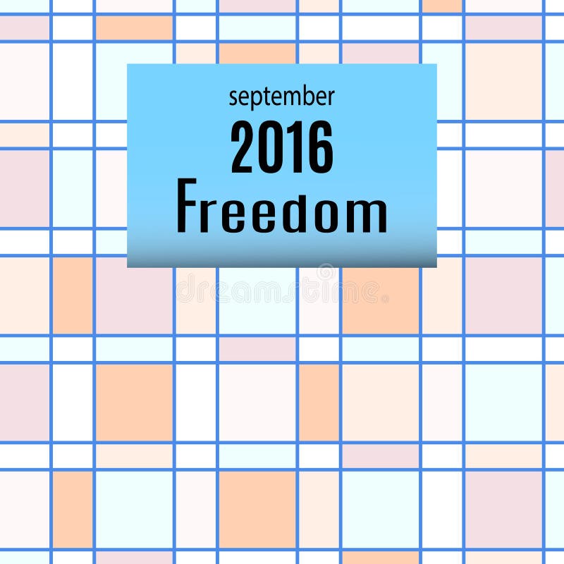 Poster with Colored Square. Freedom Stock Vector - Illustration of ...