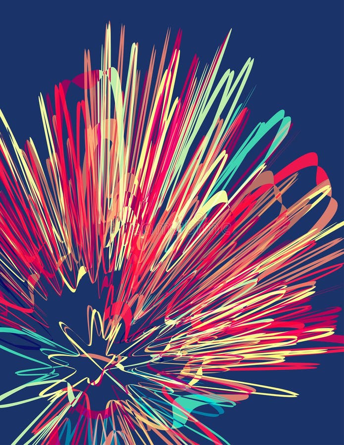 Poster with Colorful Blast. Retro Vector Pattern Stock Vector ...