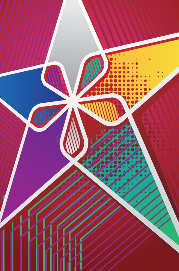Poster with colorful stars stock vector. Illustration of colourful ...