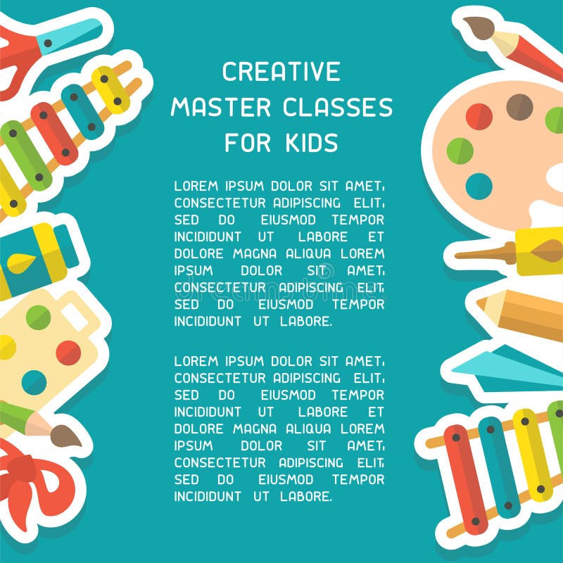 Poster Concept with Things for Kids Creative Activity and Master ...