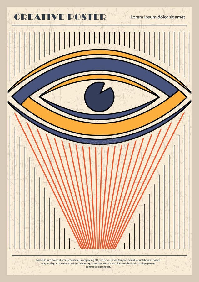 The Poster. a Conceptual Idea for Interior Design, a Postage Stamp or a ...