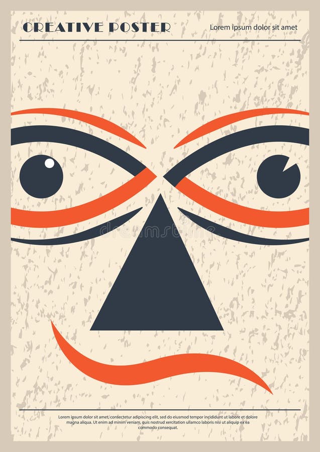 The Poster. a Conceptual Idea for Interior Design, a Postage Stamp or a ...