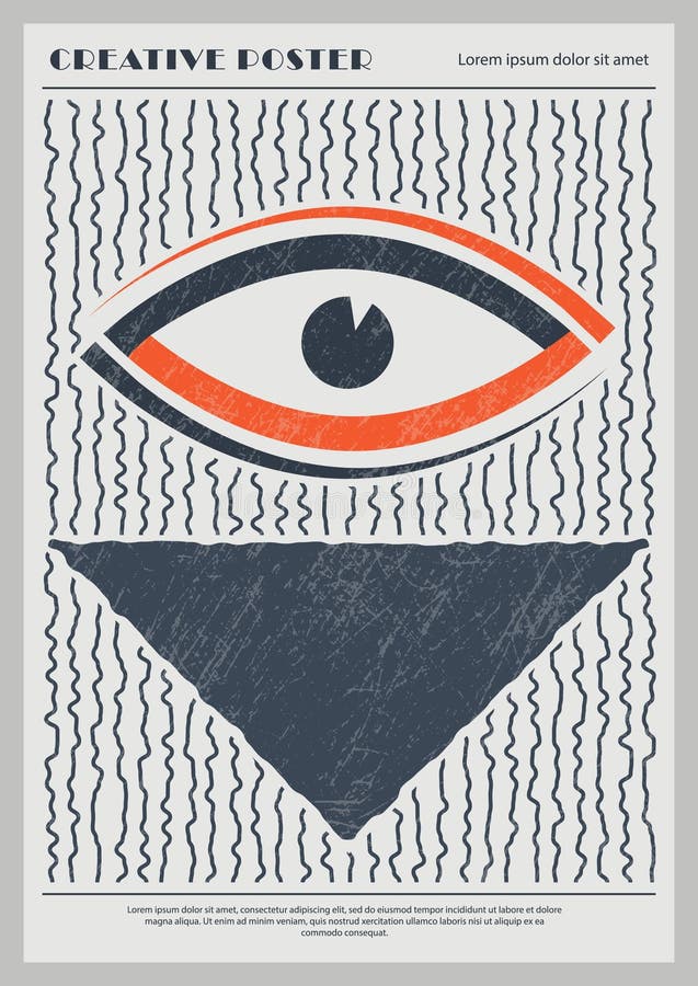 The Poster. a Conceptual Idea for Interior Design, a Postage Stamp or a ...