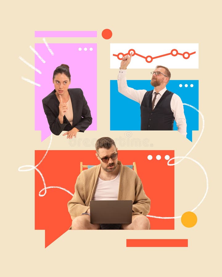 Poster. Contemporary Art Collage Stock Photo - Image of home, poster ...