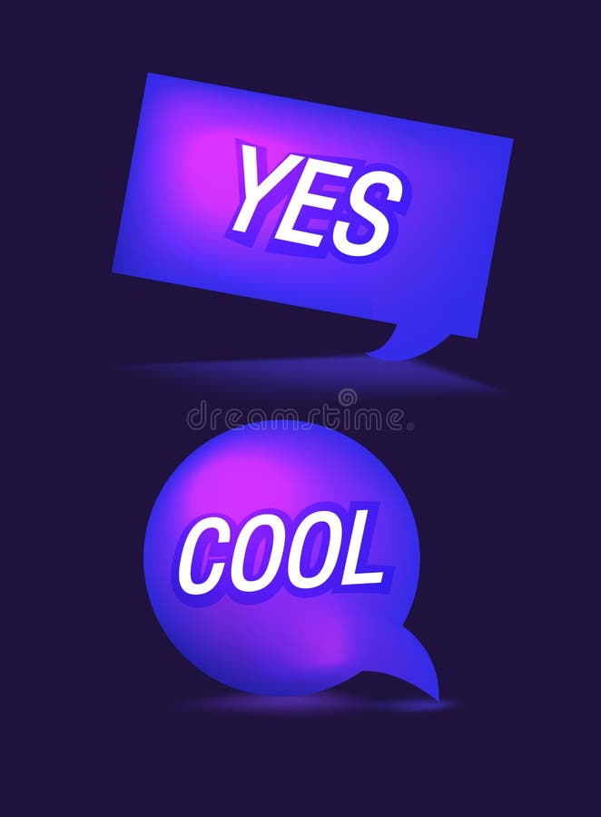 Poster with Cool Design and Yes Cool Bubble Stock Vector - Illustration ...