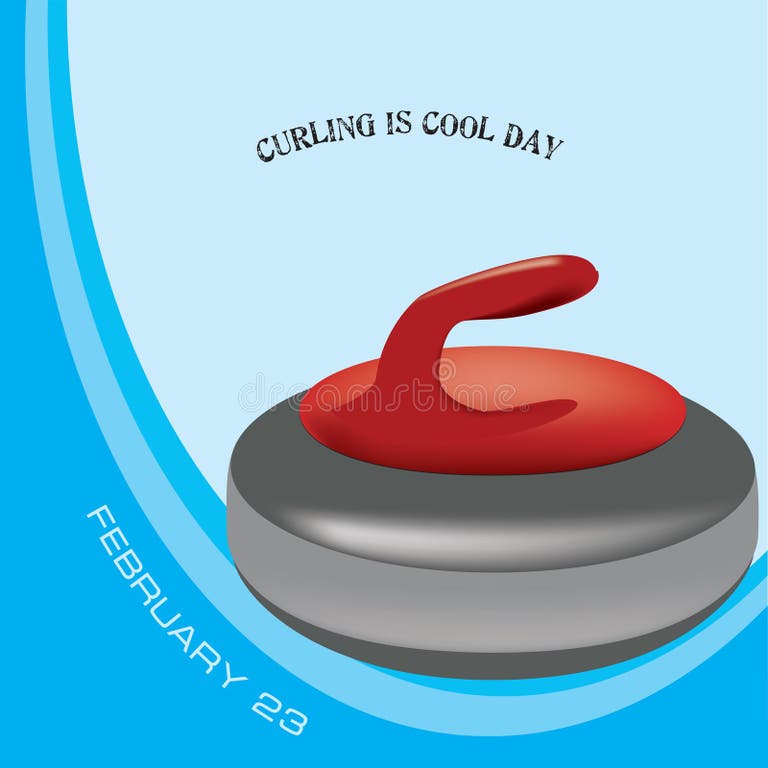 Poster Curling is Cool Day stock vector. Illustration of calendar ...