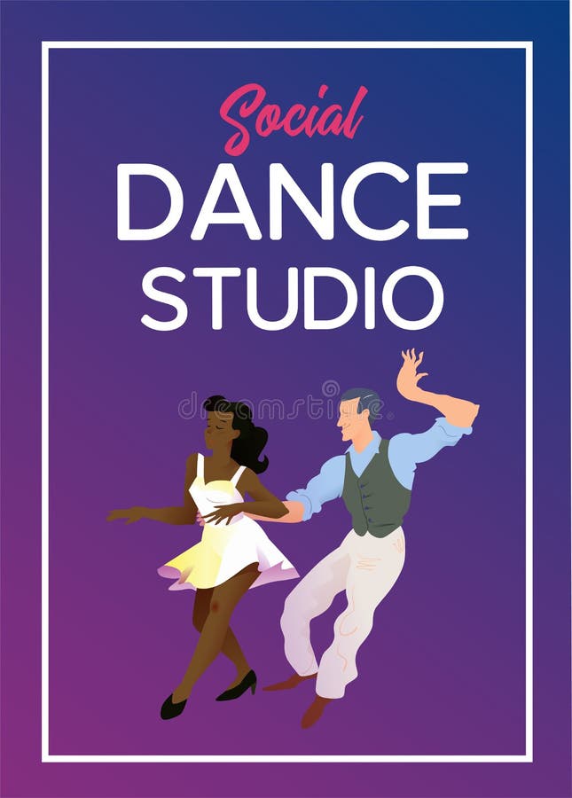 Poster For Dance Studio. Flyer Or Element Of Advertizing For Social ...
