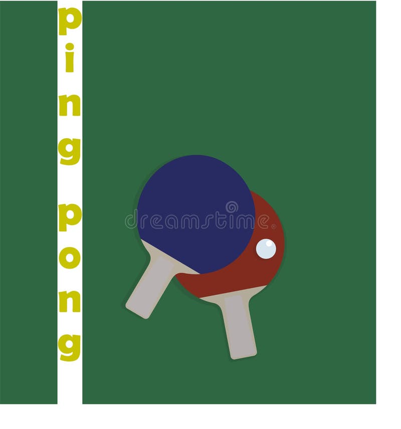 Poster Design for the Game of Ping Pong Stock Vector - Illustration of ...