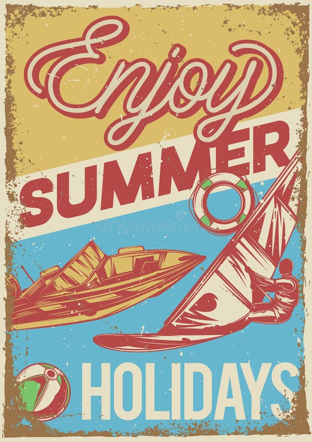 Retro Speed Boat Poster Stock Illustrations – 209 Retro Speed Boat ...