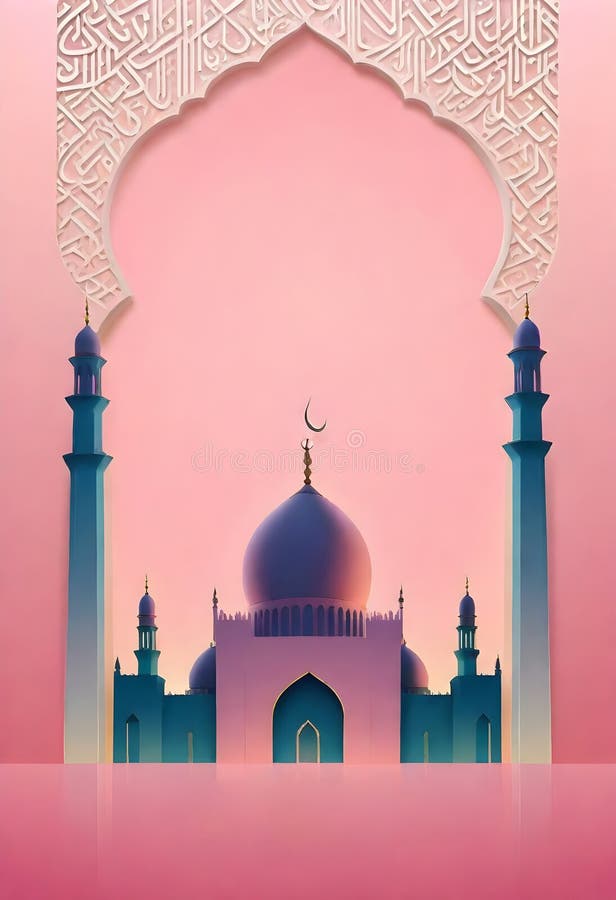 A Poster Design of Mosque for Eid Al Adha Festive Stock Vector ...