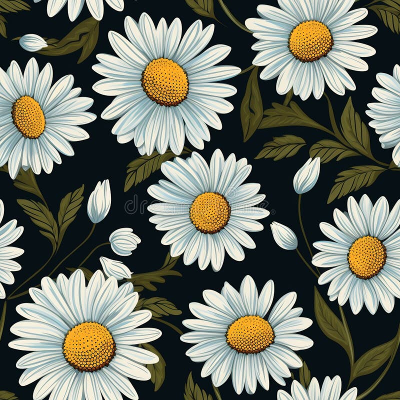 Poster Design with Presentation Slide with Abstract Daisy Texture Stock ...