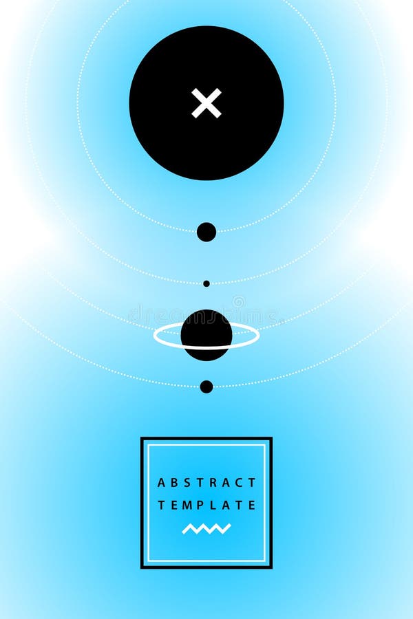 Poster Design with Stylized Solar System in Modern Minimalism Style ...