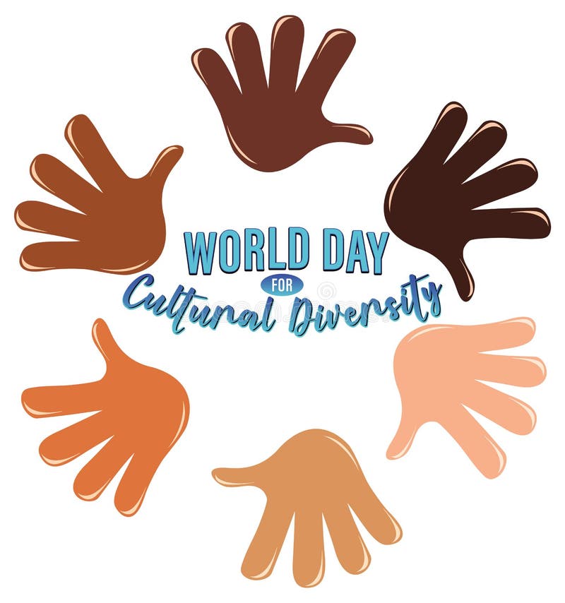 World Cultural Diversity Day Logo or Banner with Different Color People ...