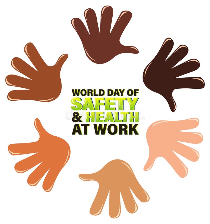 Poster Design For World Day For Safety Health At Work Stock Vector