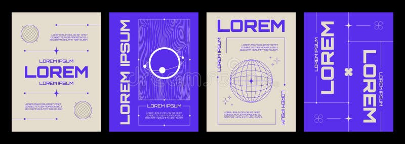 Poster design in y2k style stock vector. Illustration of vector - 308134751