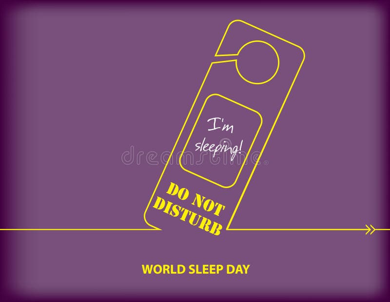 Do Not Disturb Poster With Female Face In Sleep Mask Flat Vector