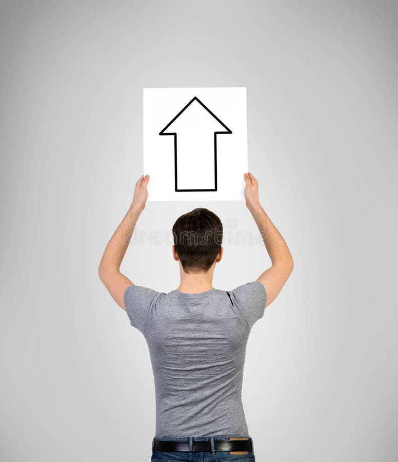 Poster with drawing arrow stock image. Image of poster - 49508097