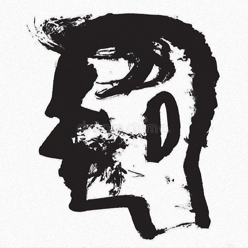 Poster Drawing Man . Vector Stock Illustration - Illustration of ...