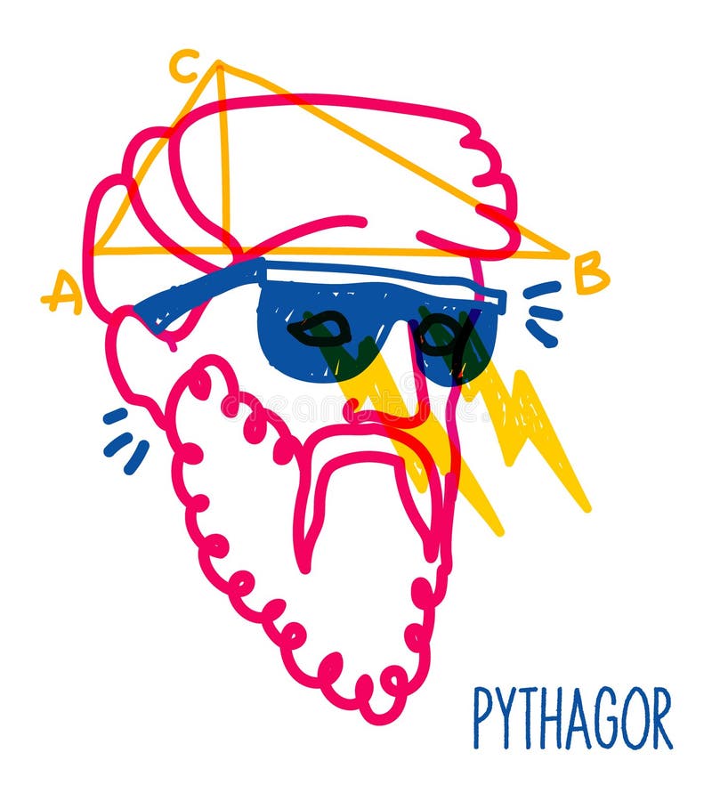 Poster of Famous Ancient Scientist Pythagoras, Stock Vector ...