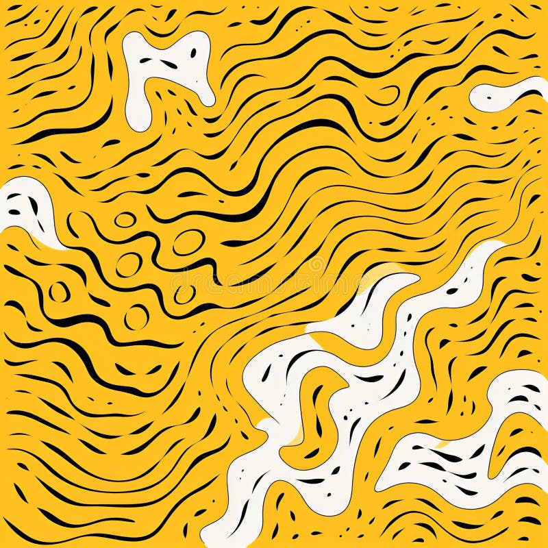 Simple Doodle Poster Design with Thick Lines and Colors Stock ...