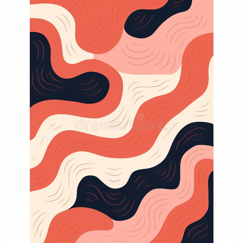 Creating Simple Doodle Posters with Thick Lines and Colors Stock ...