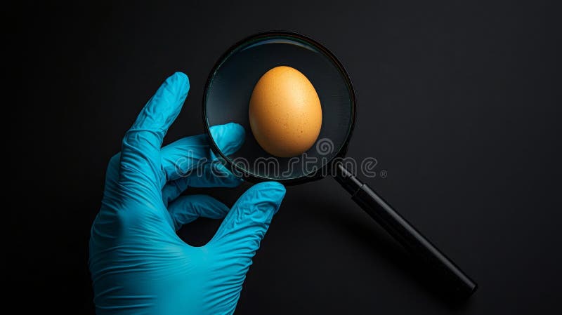 Poster Featuring an Egg Inspection by a Food Safety Inspector. Stock ...