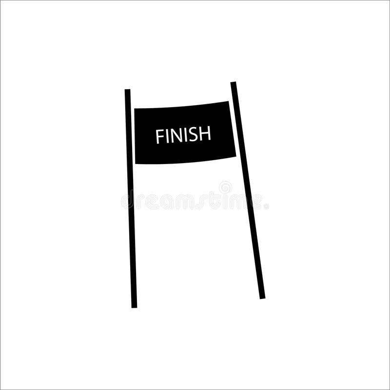 Poster Finish Line for Sporting Events Vector Solid Icons Stock Vector ...