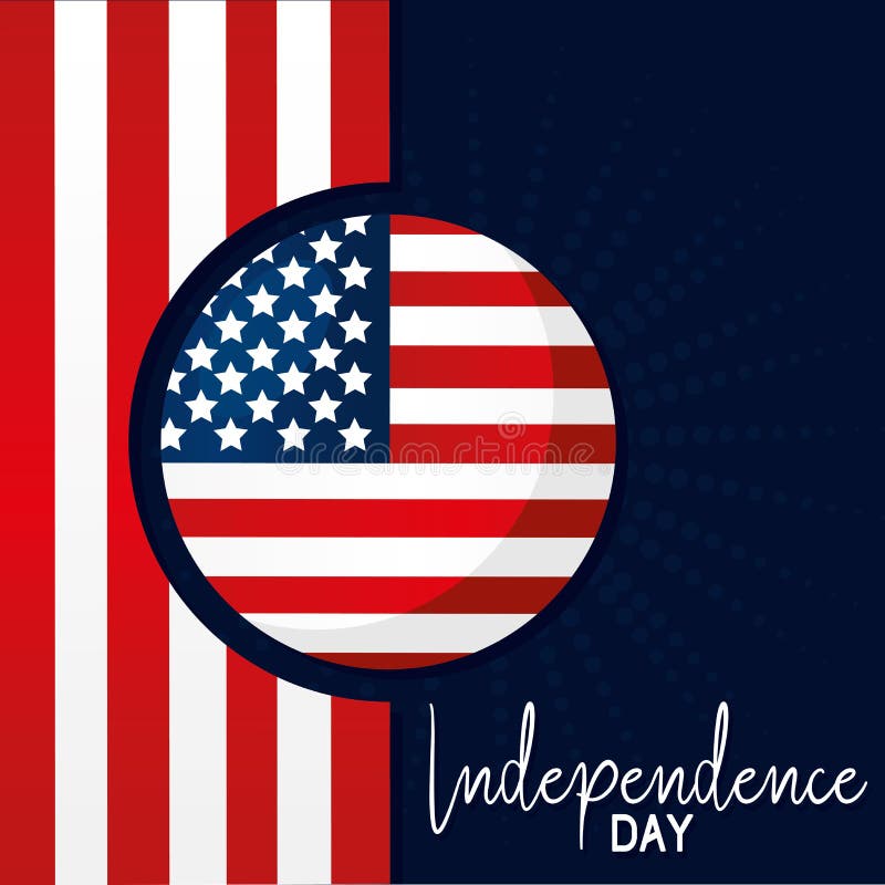 Poster Flag Usa Vertical Independence Vector Illustration Stock Vector ...