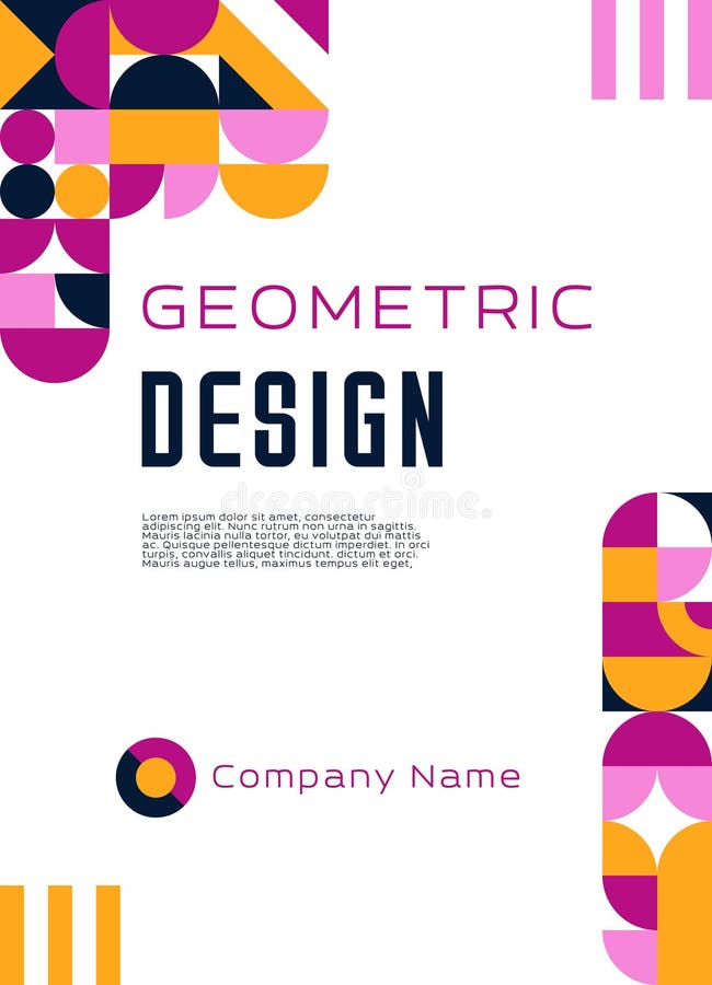 Poster or Flyer Template, Modern Geometric Pattern Stock Vector ...