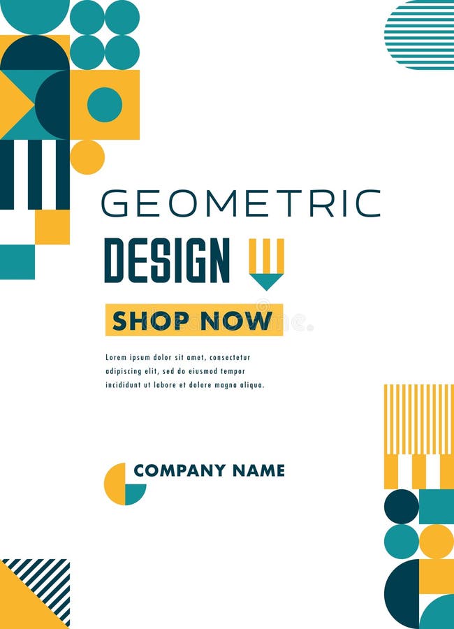 Poster or Flyer Template, Modern Geometric Pattern Stock Vector ...
