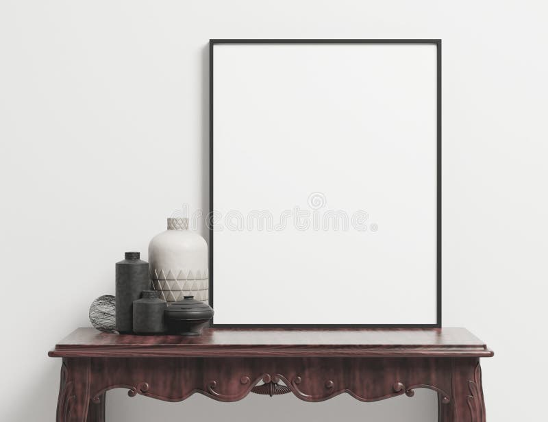 Vertical Portrait Poster Style Blank Mockup Stock Illustration ... Vertical Portrait Poster Style Blank Mockup Stock Illustration ...