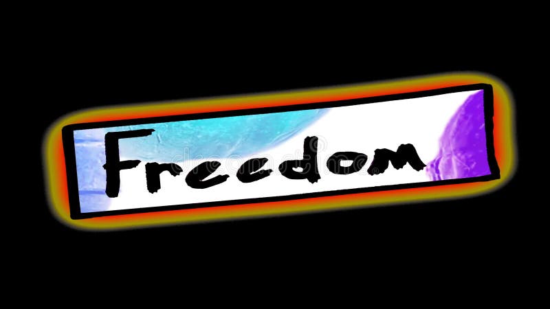 Poster Freedom Animation, Word Freedom on Green Chromakey Background ...