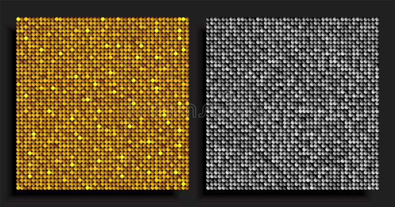 Poster Gold and Silver Sequins, Glitters, Sparkle Stock Vector ...