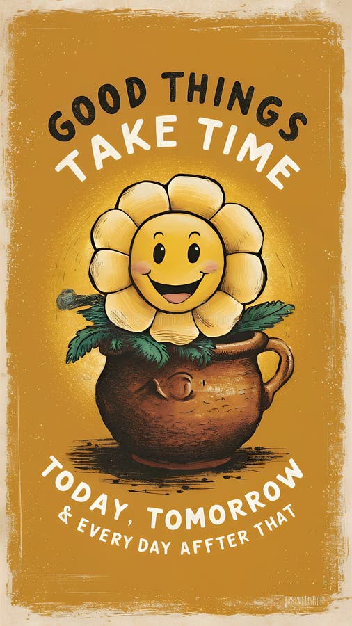 A Poster for the Good Time is a Flower and the Time is Good To Do ...