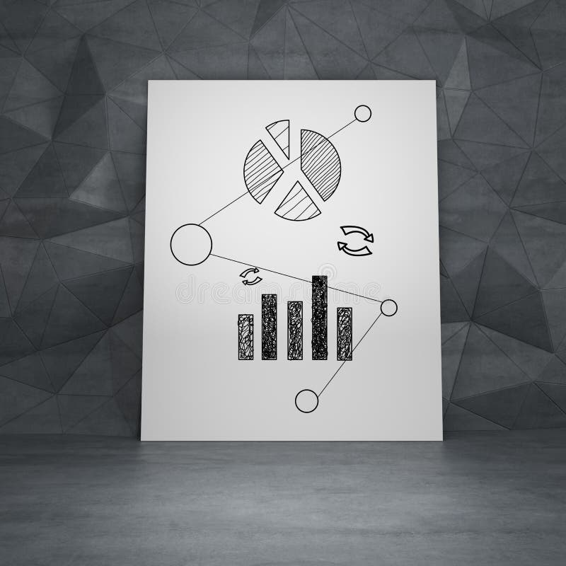 Poster with graph stock image. Image of education, idea - 47944035