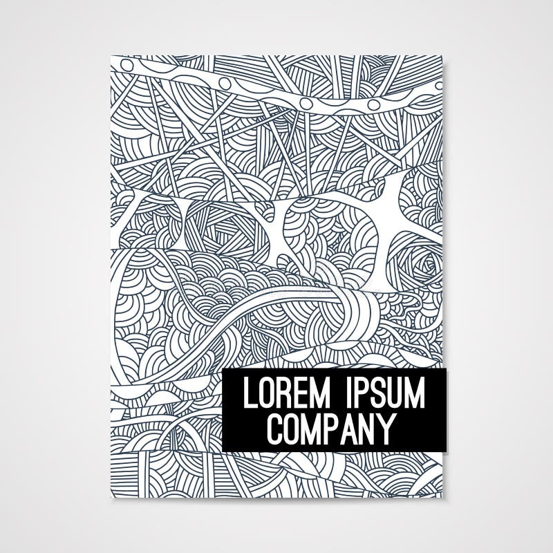 Poster with Hand Drawn Doodle Pattern. Stock Vector - Illustration of ...