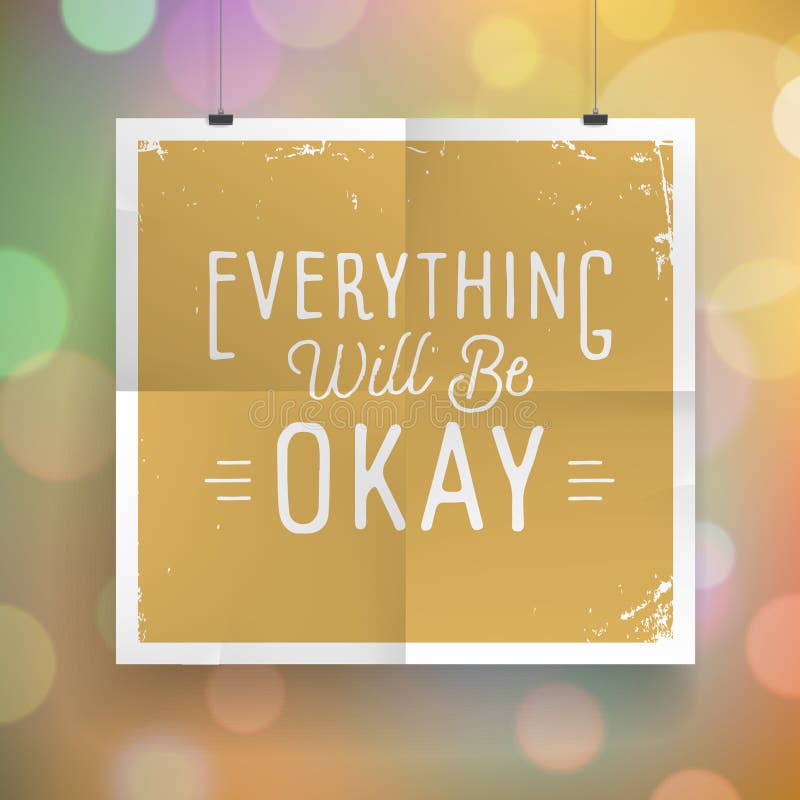 Poster with Hand Drawn Lettering Slogan on Vintage Background Stock ...